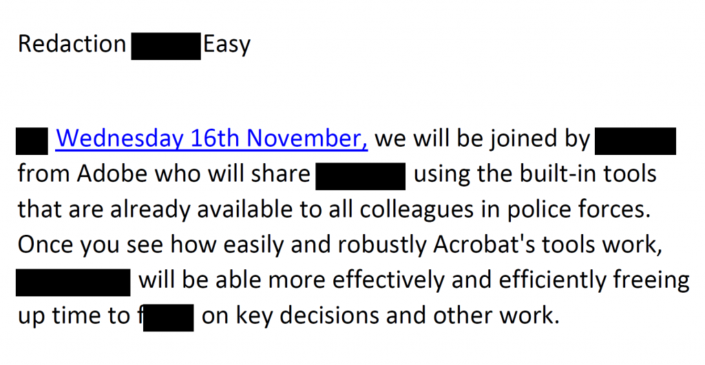 Redaction made easy – Webinar – Police Digital Service